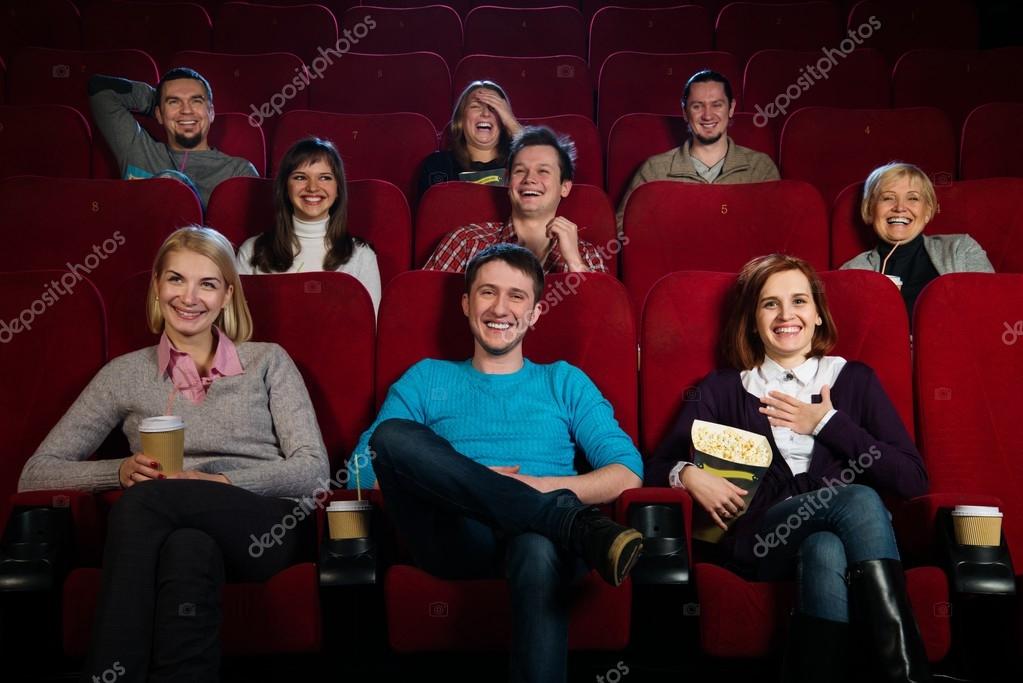 Group of young in cinema Stock Photo by ©nejron 22656233