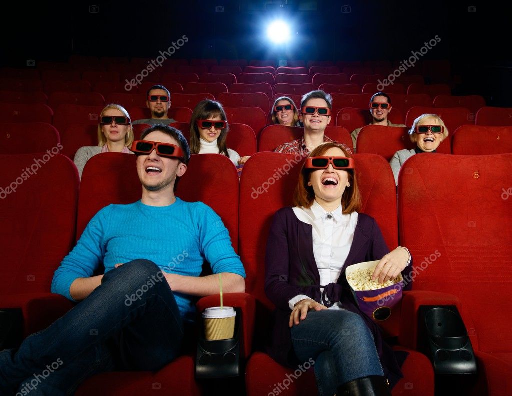 gente en el cine — Foto de stock © nejron #33497519
