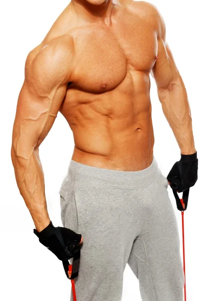 Man's muscular trunk with separated abs — Stock Photo © fxquadro #62585351