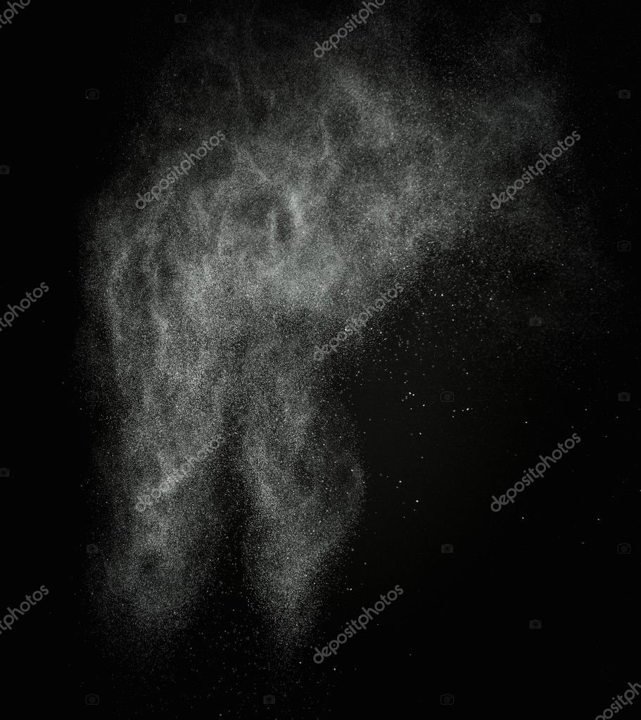White powder exploding isolated on black Stock Photo by ©nejron 49625999