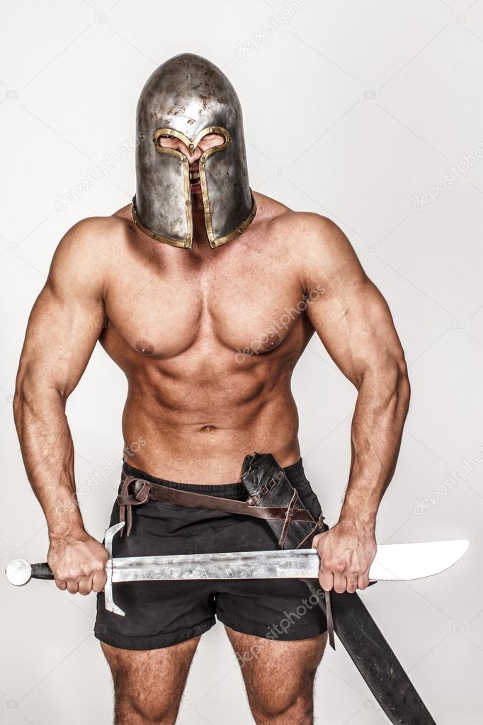 Screaming barbarian holding his sword Stock Photo by ©fxquadro 23004978