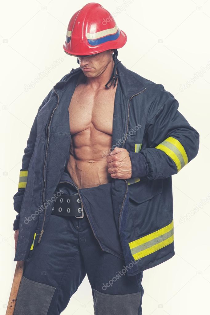 Muscle fireman Stock Photo by ©fxquadro 43743015