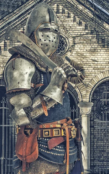 Armored knight with his sword — Stock Photo © fxquadro #23005174