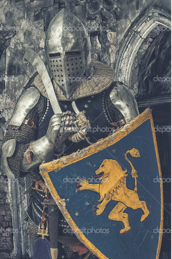 Knight with weapon — Stock Photo © fxquadro #45744021