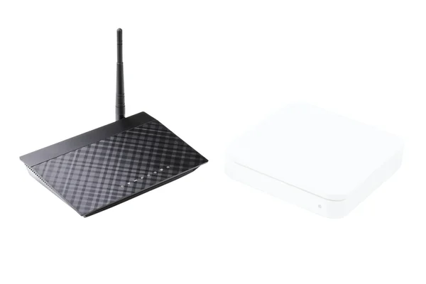 White and black wireless routers Stock Photo by ©alexxl 13858248