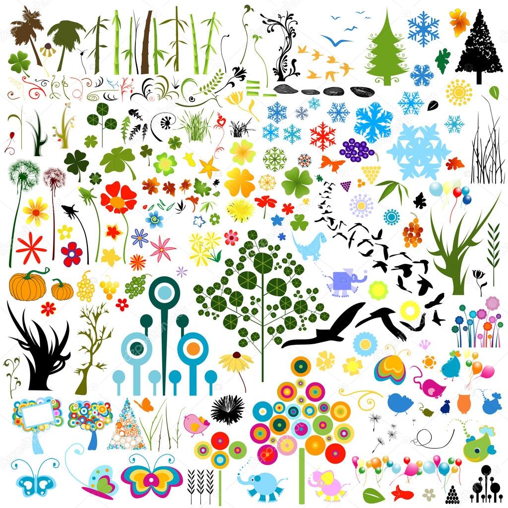 Nature Elements — Stock Vector © dip2000 #19124719 Nature Elements — Stock Vector © dip2000 #19124719