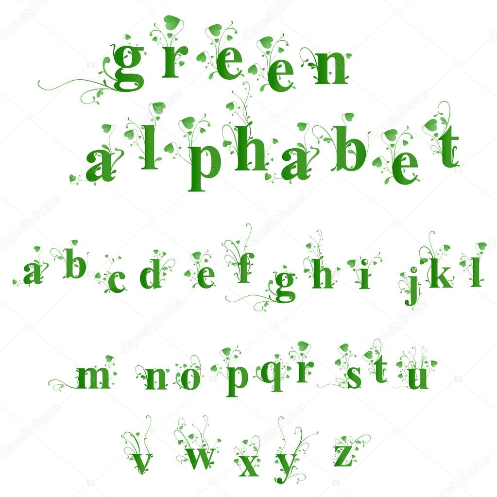 Green alphabet Stock Vector Image by ©dip2000 #20059075