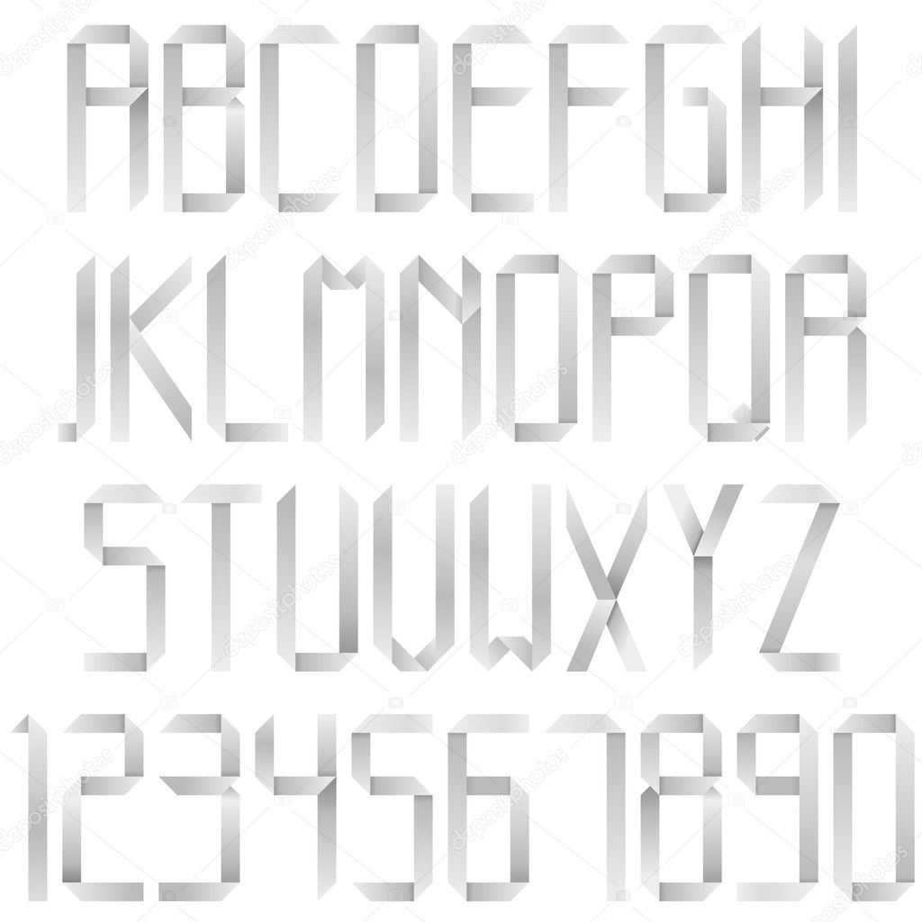 Alfabeto de origami Vector de Stock de ©dip2000 26427881