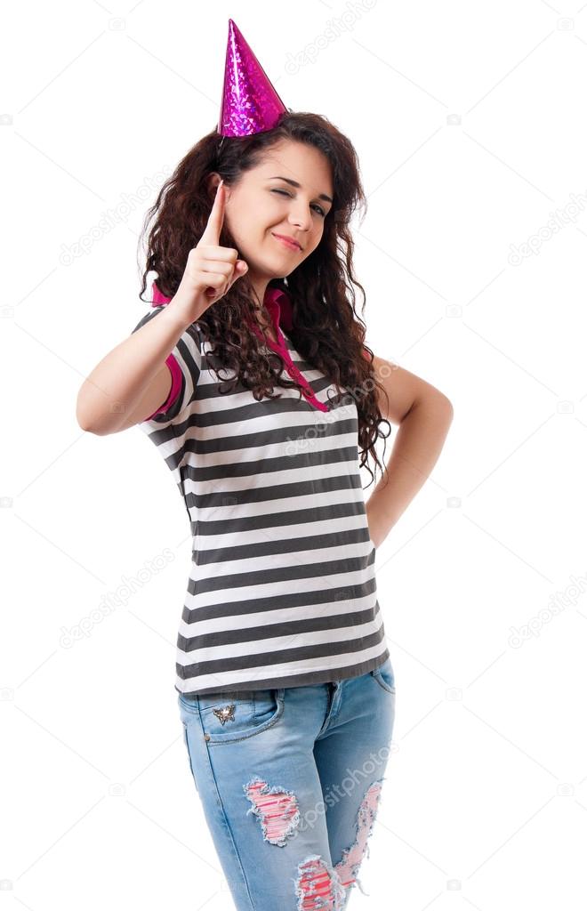 Girl in birthday cap Stock Photo by ©DenisNata 24603561