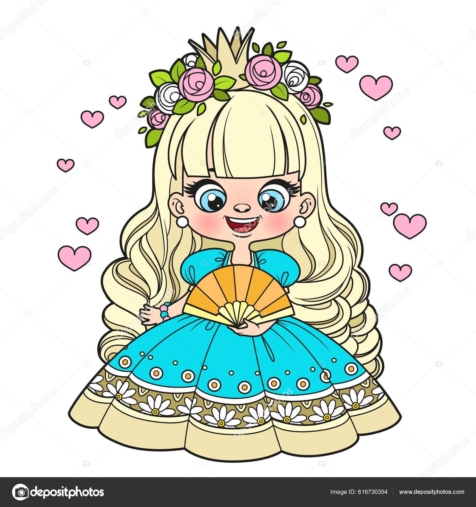 Cute Cartoon Princess Girl