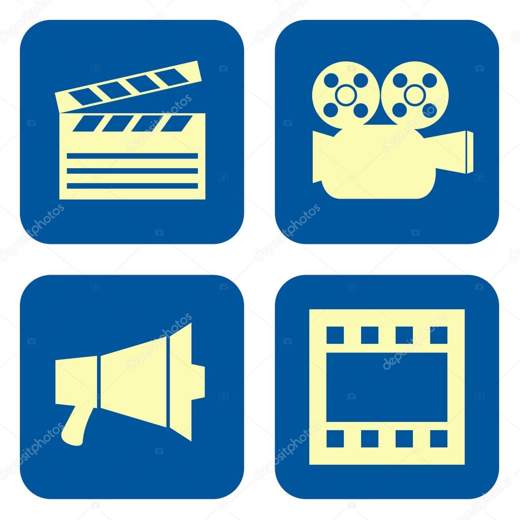 Movie icon set — Stock Photo © Skovoroda #47563175