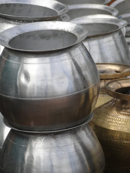 Large cooking and water pots - Stock Image - Everypixel