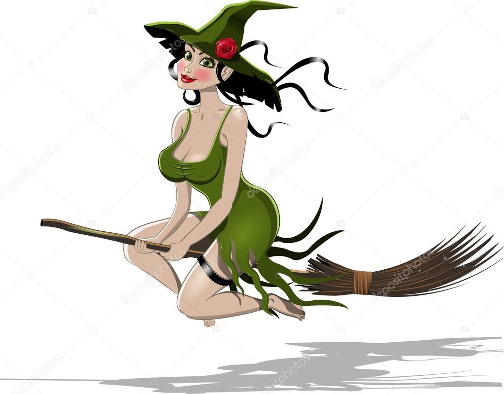 Beautiful Sexy Witch — Stock Vector © Brux17 12603401