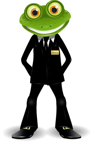 Frog Security Guard Black Suit Stock Vector Image by ©YAYImages #343965496