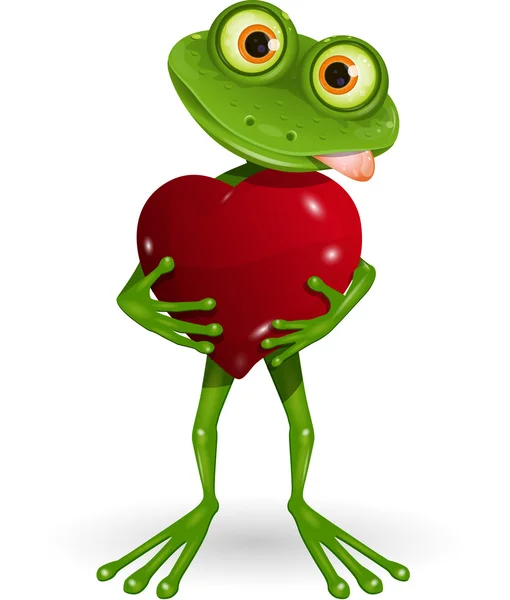 Frog with heart — Stock Vector © Dazdraperma #1784784