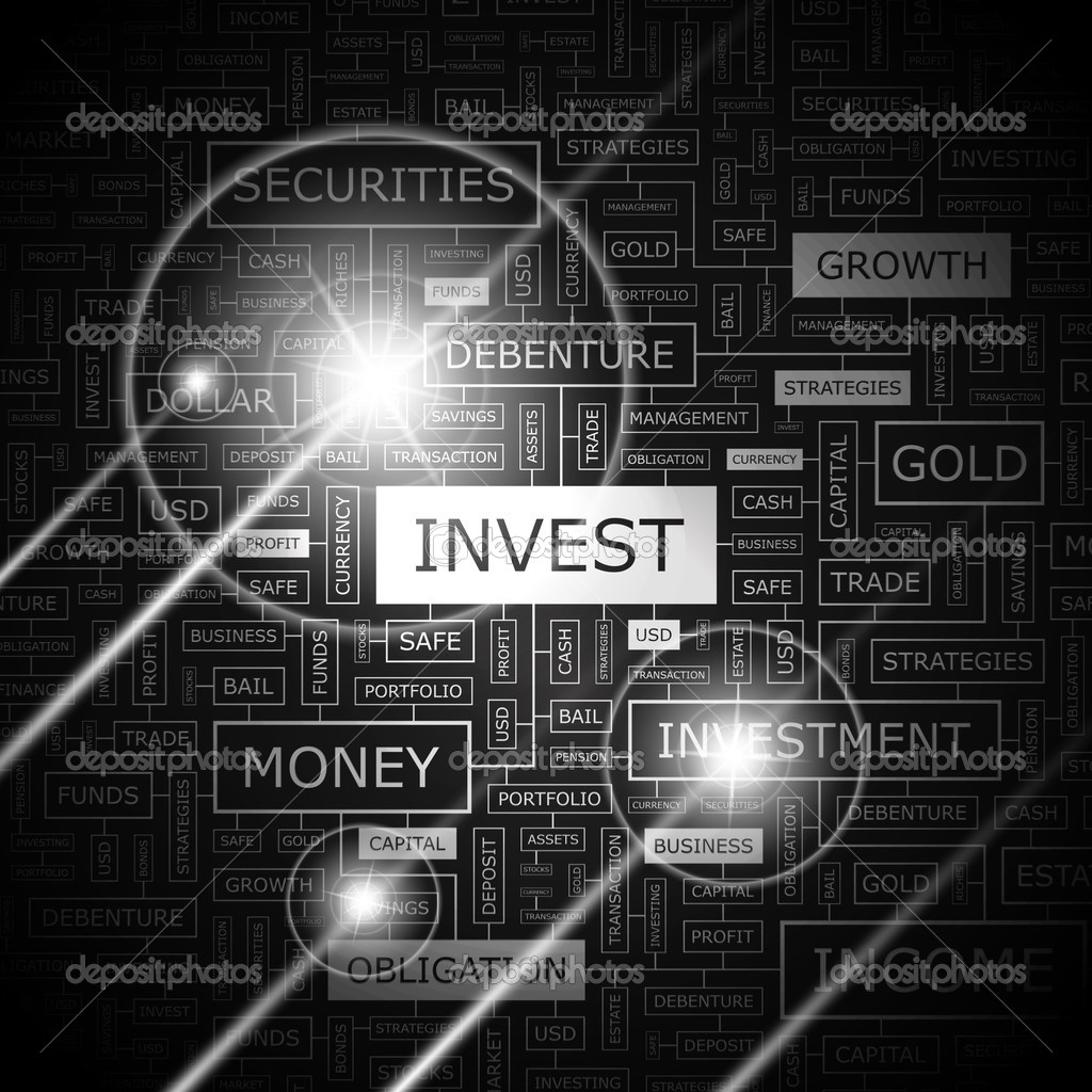 INVEST. Stock Vector Image by ©studiom1 #26108745