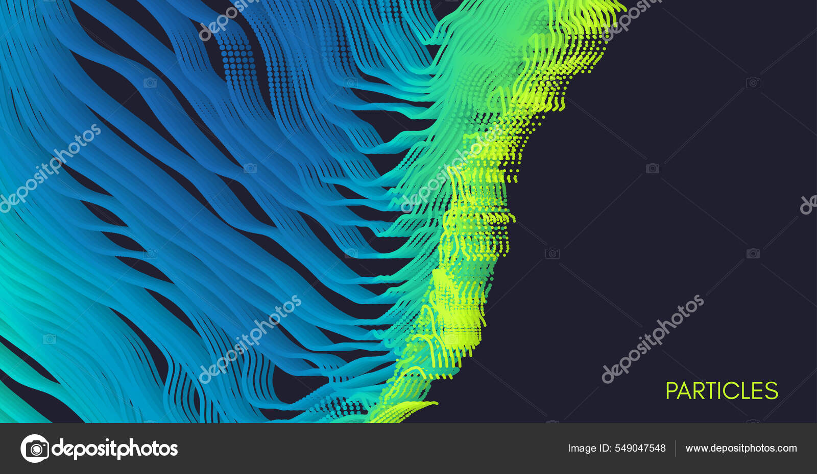 Particles Stream Abstract Background Trendy Gradients Vector ...