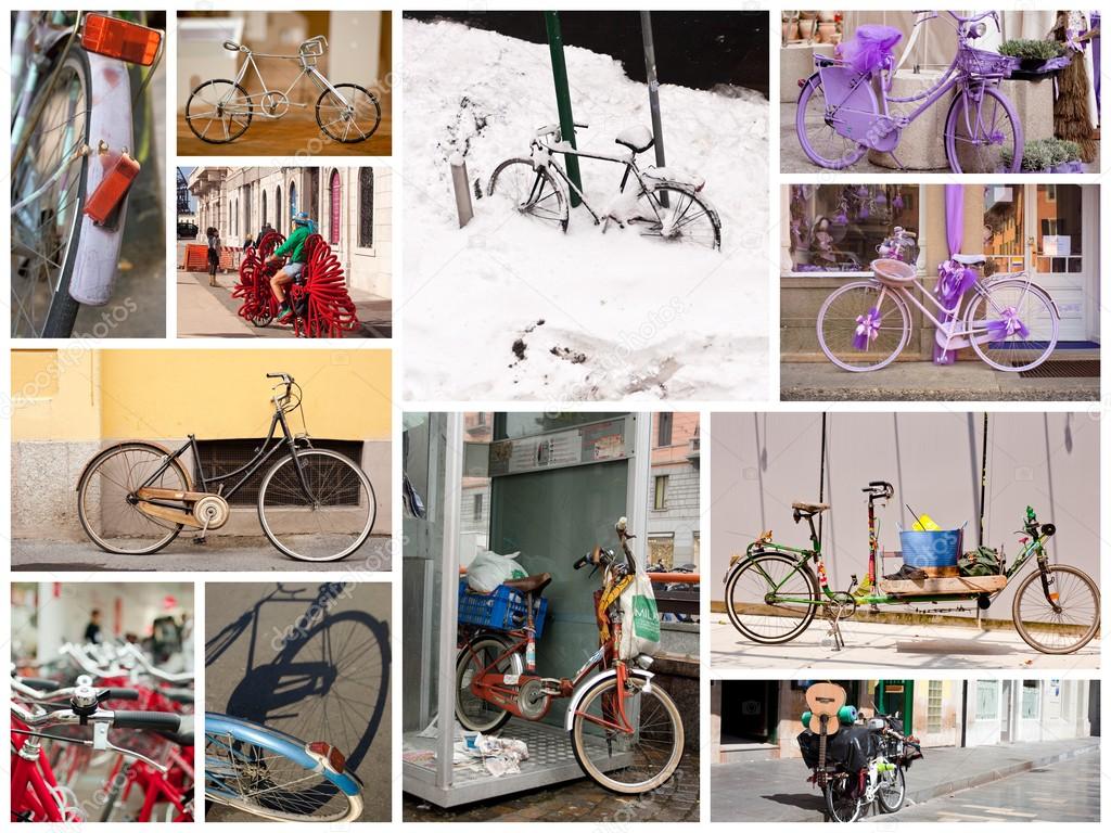 Bicycles collage Stock Photo by ©bepsimage 33968673