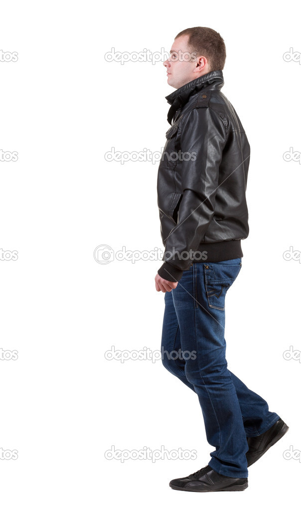 Back view of walking handsome man Stock Photo by ©ghoststone 12581482