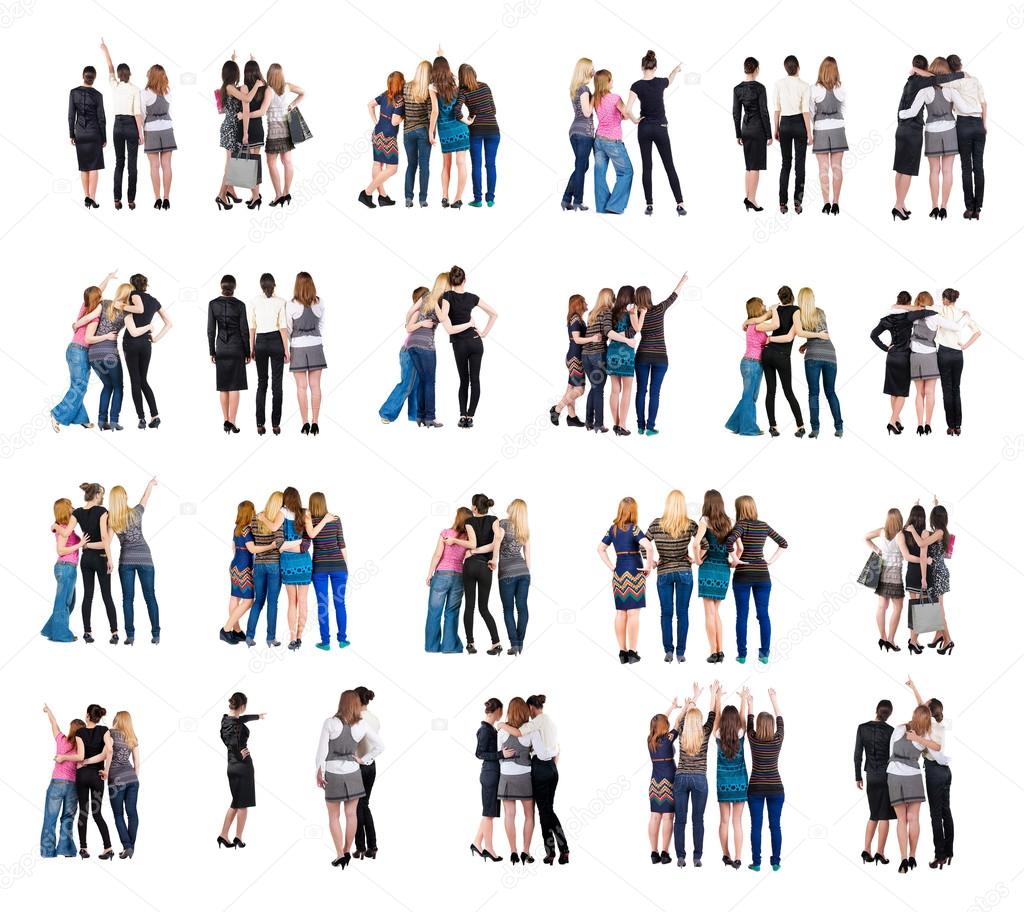 Collection Back view of group — Stock Photo © ghoststone #23611977