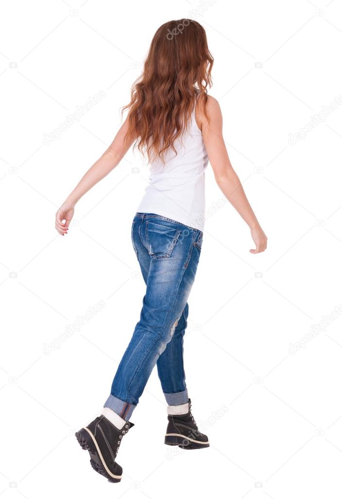 Back view of walking woman Stock Photo by ©ghoststone 25115665