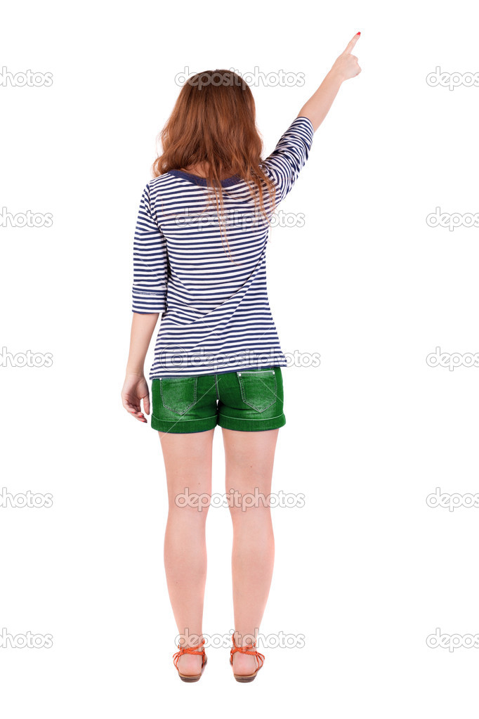 Back view of pointing woman Stock Photo by ©ghoststone 27661925