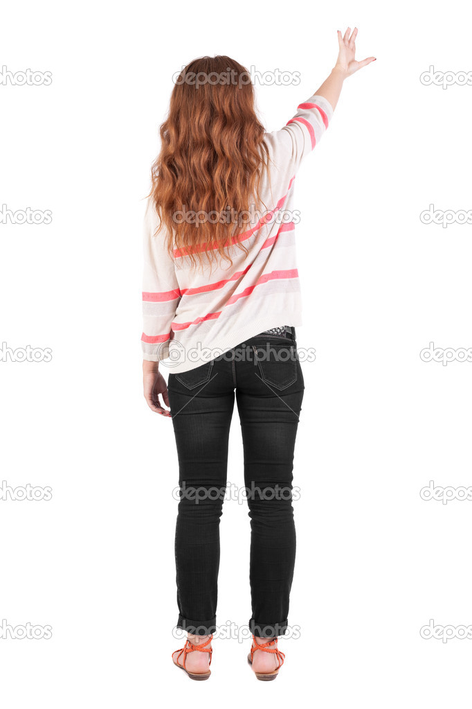 Back view of pointing woman. Stock Photo by ©ghoststone 27764101