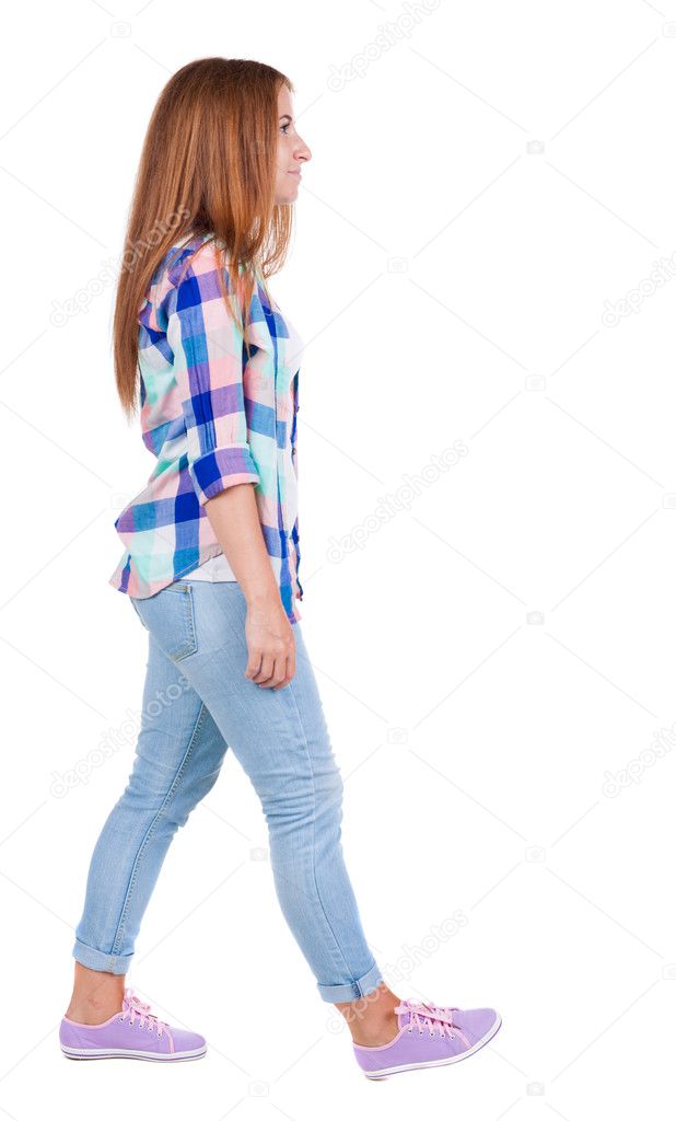 Back view of walking woman. Stock Photo by ©ghoststone 29885071