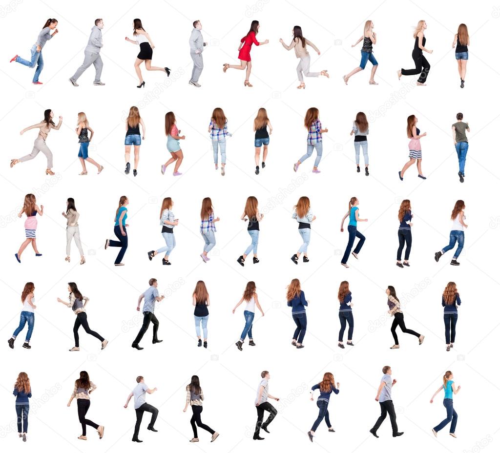 Back view of running people Stock Photo by ©ghoststone 33973909