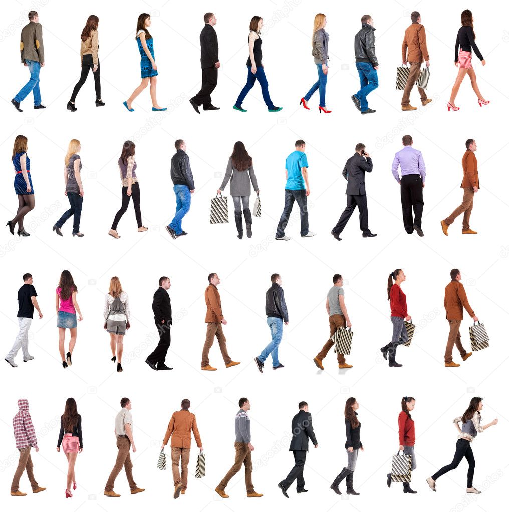 Collection "back view of walking people ". Stock Photo by ©ghoststone ...