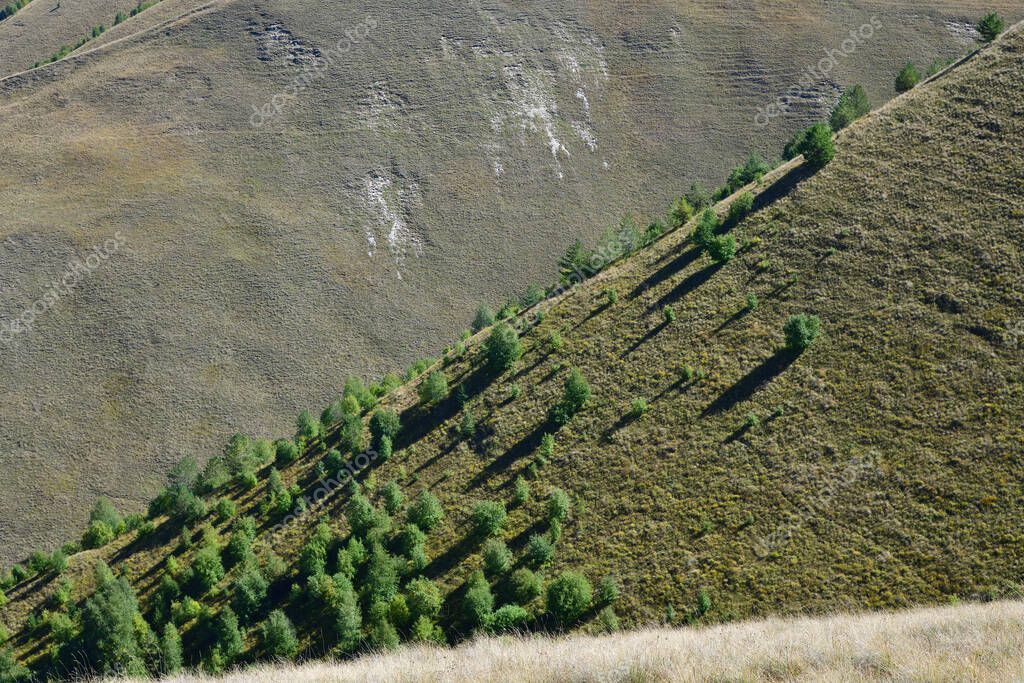 Pradera alpina del Cáucaso y paisaje de montañas en Chechenia, Rusia ...