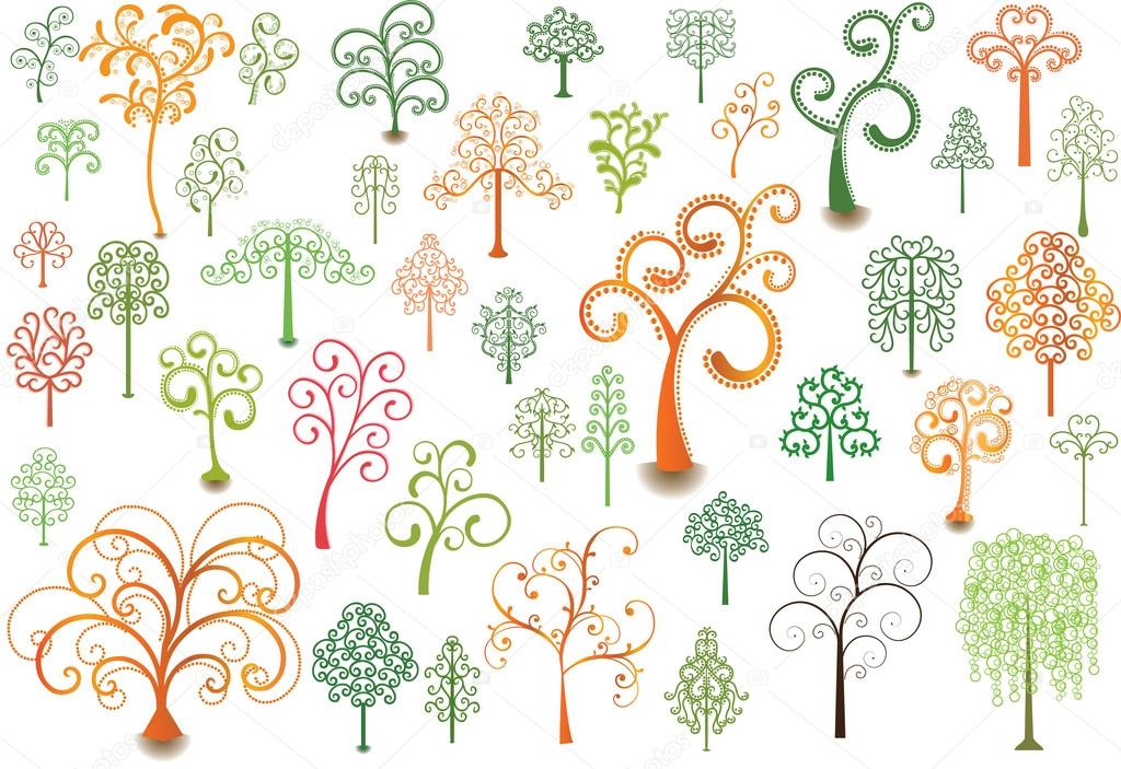 Curly trees Stock Vector Image by ©sonechko #19764927