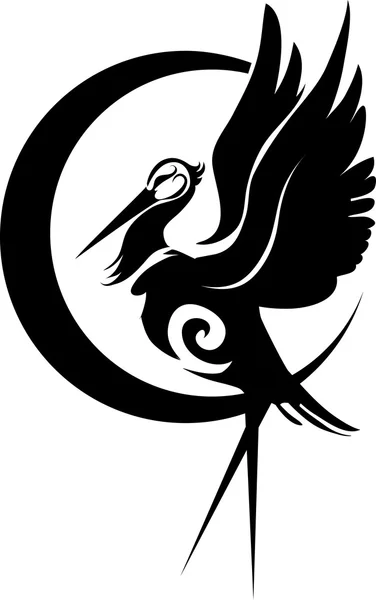 Bird painted stork — Stock Vector © Kopirin #33059619