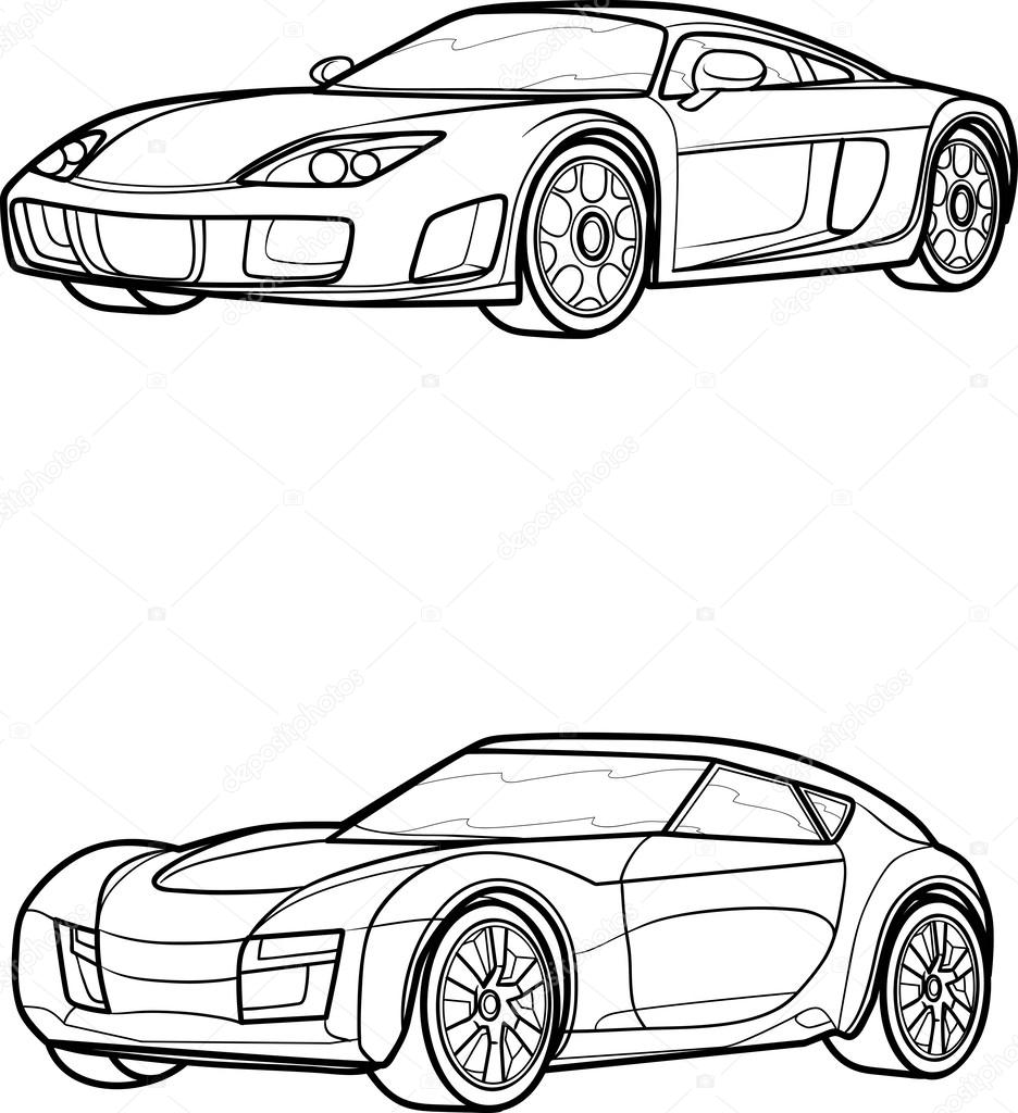Car Outline Drawing