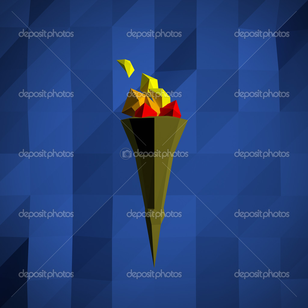 Low-poly Torch — Stock Photo © timbrk #18239331