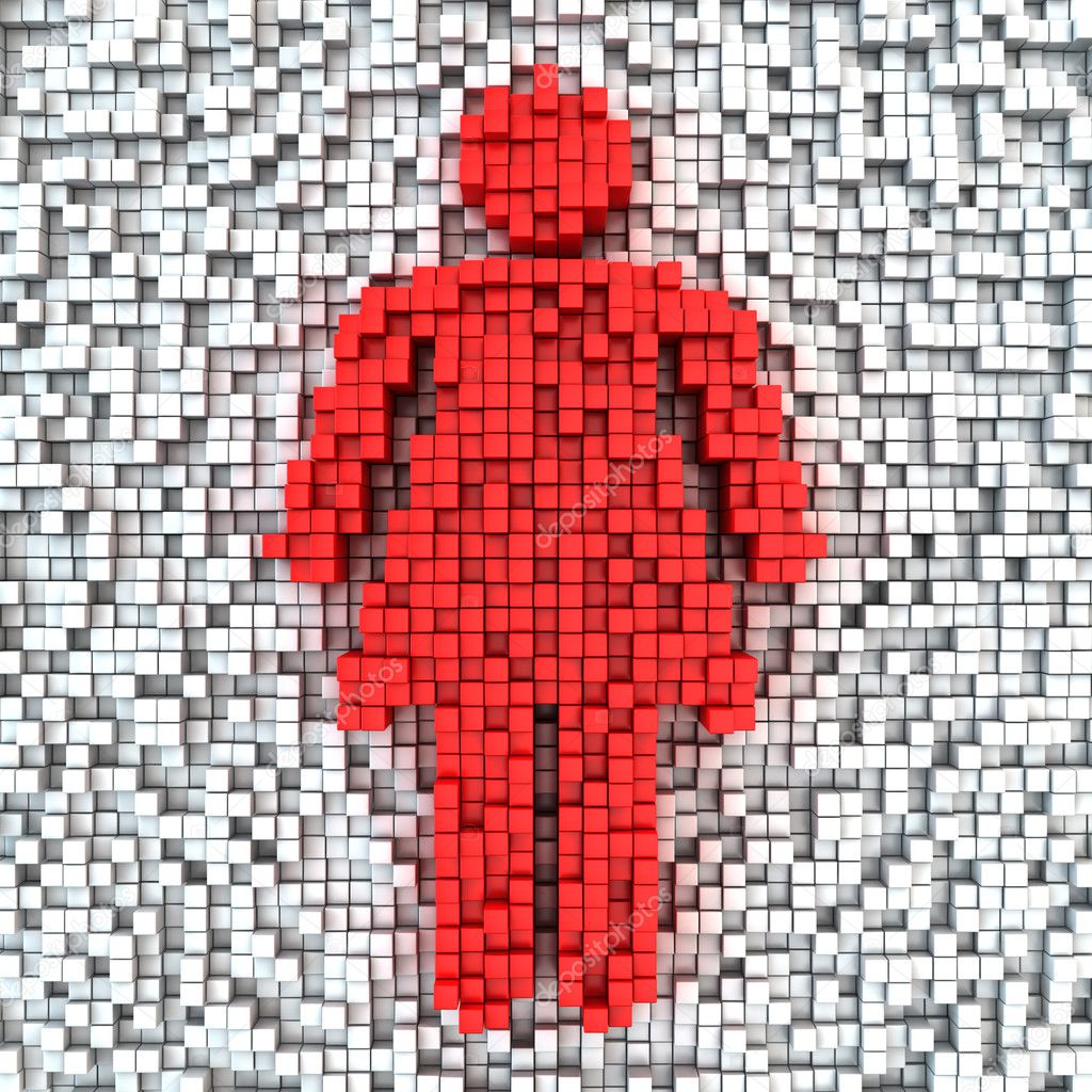 Matrix woman — Stock Photo © timbrk #30024403