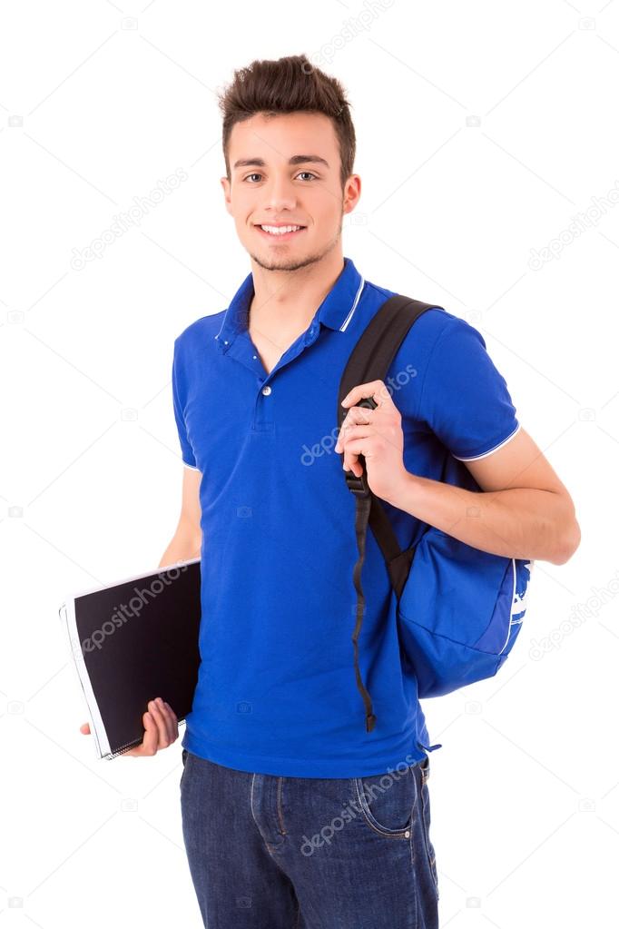 joven estudiante feliz — Foto de stock © hsfelix #23235558