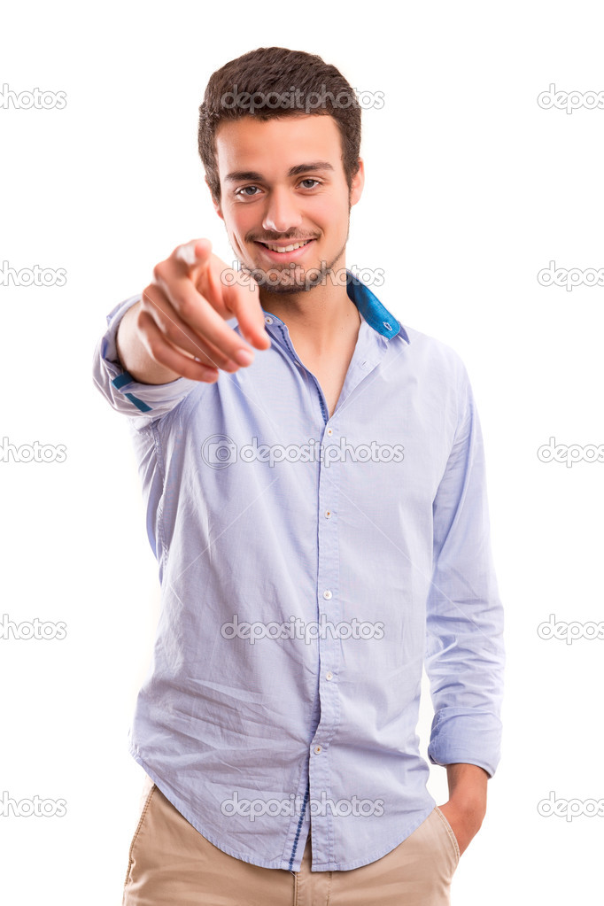 Man pointing — Stock Photo © hsfelix #39073615