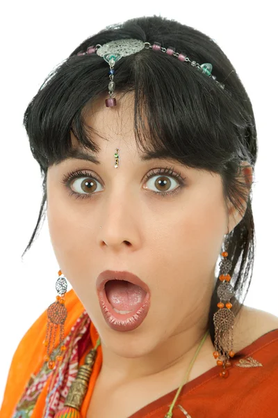 Surprised indian woman Stock Photos, Royalty Free Surprised indian ...