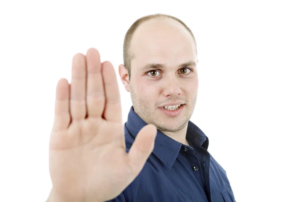 Man showing stop sign Stock Photo by ©file404 114086674
