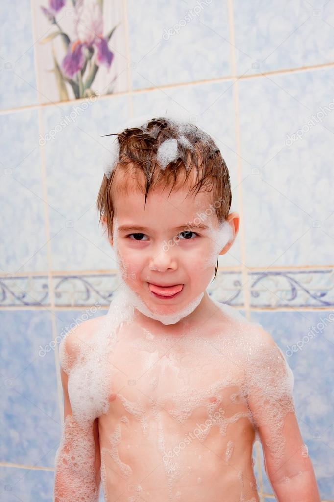 A little boy bathes in bath — Stock Photo © Galina2703 #15720409