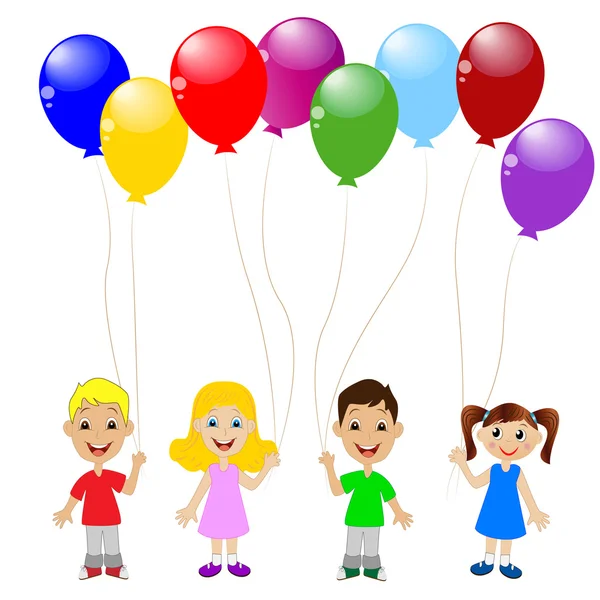 Little child with balloon Stock Illustration by ©Galina2703 #44525675