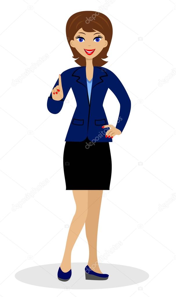 Business woman heaved up an index finger upwards Stock Vector Image by ...