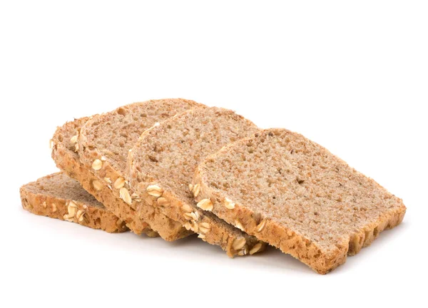 Healthy bran bread slices with rolled oats — Stock Photo © natika #7012507