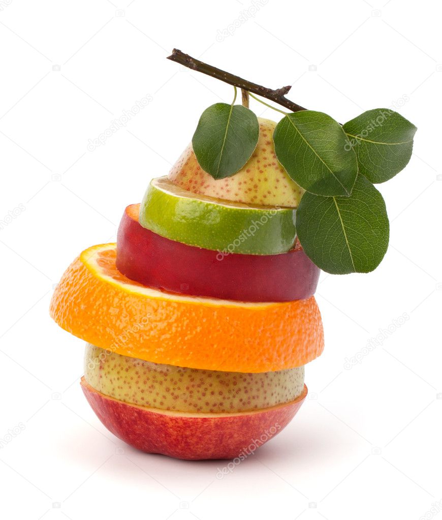 Mixed fruit slices Stock Photo by ©natika 13513675