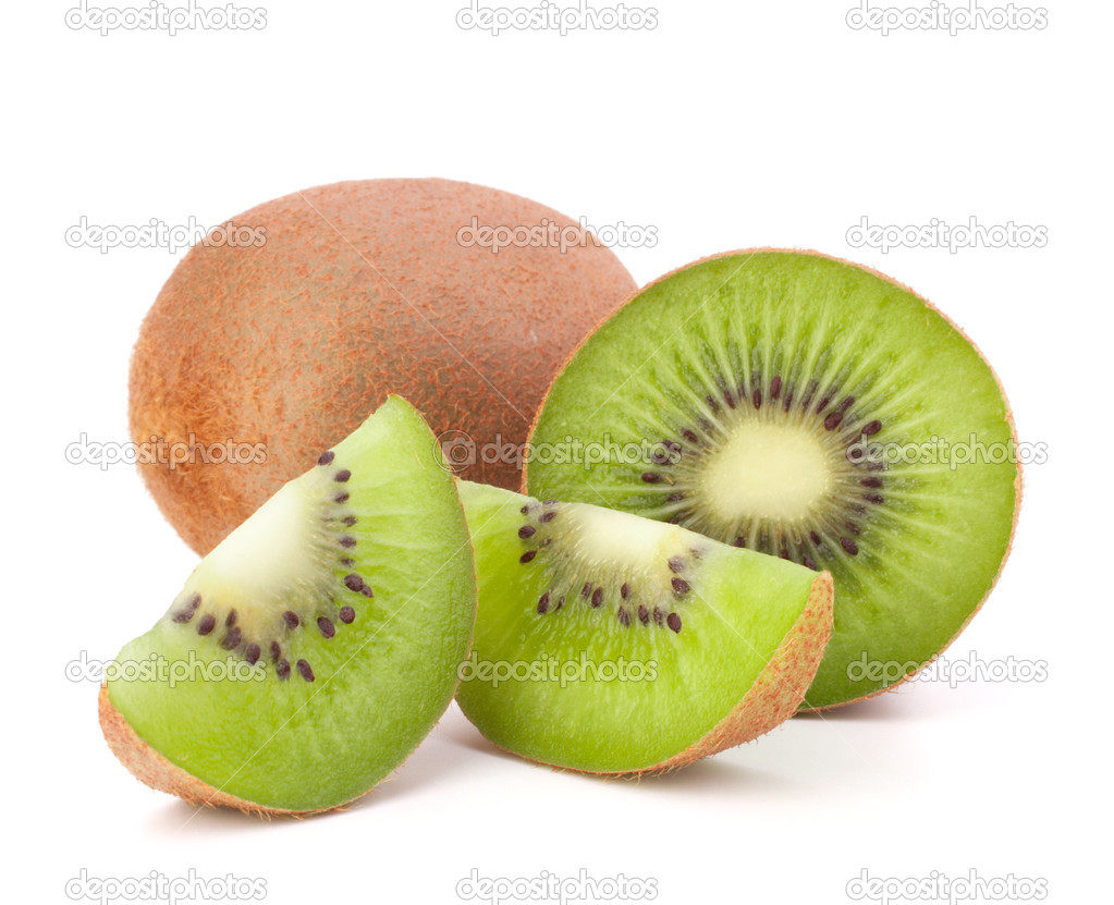 Whole kiwi fruit and his segments Stock Photo by ©natika 25236455