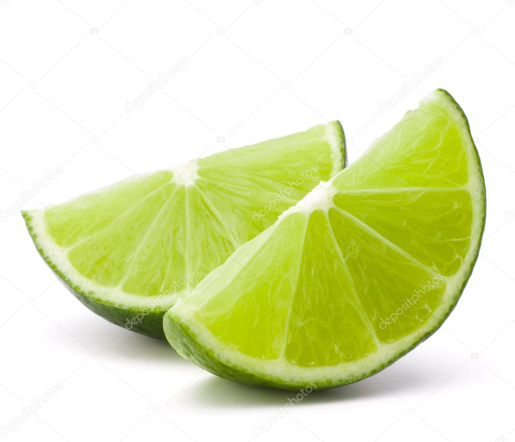 Citrus lime fruit segment isolated on white background cutout Stock ...