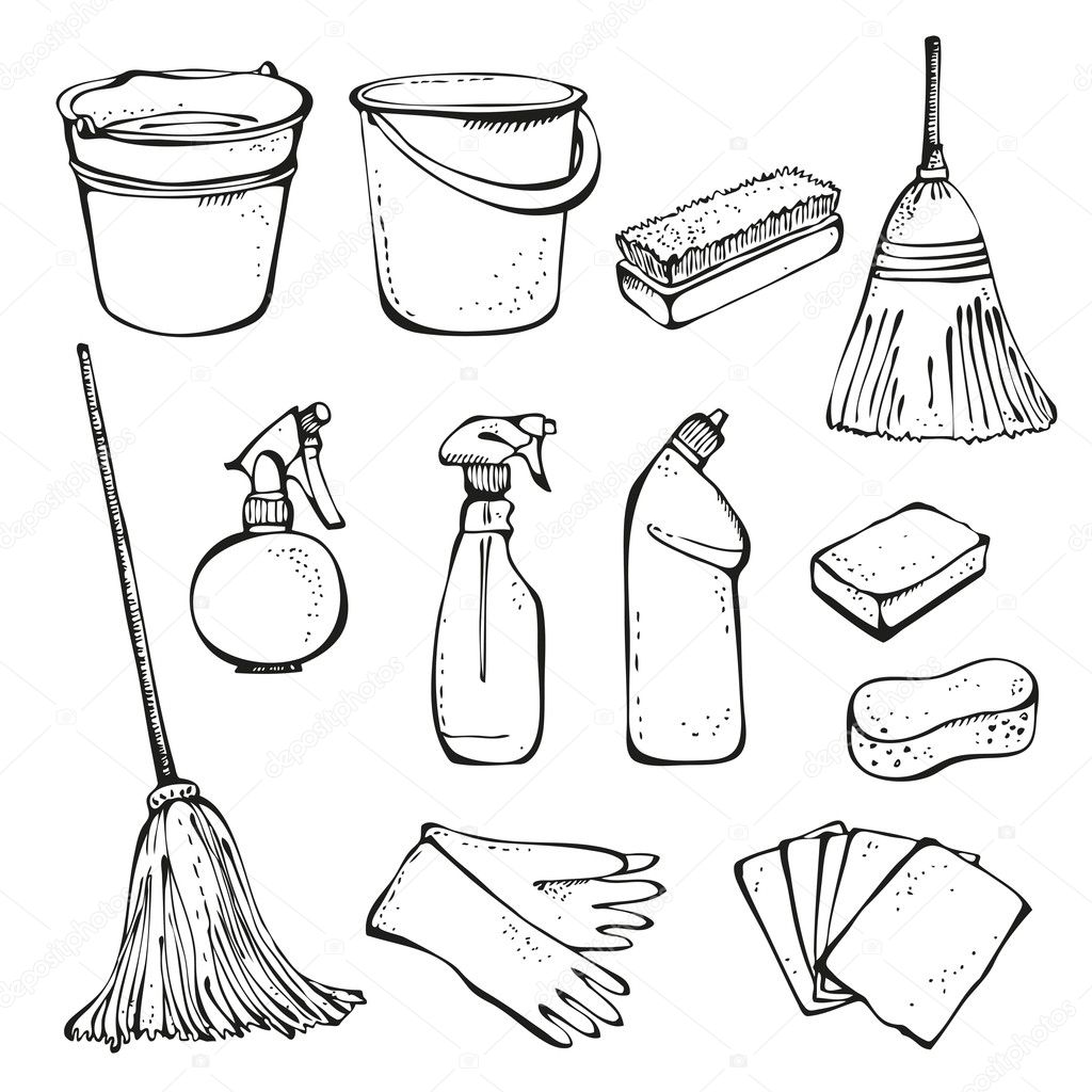 Cleaning tools Stock Illustration by ©fandorina #12766648 Cleaning tools Stock Illustration by ©fandorina #12766648