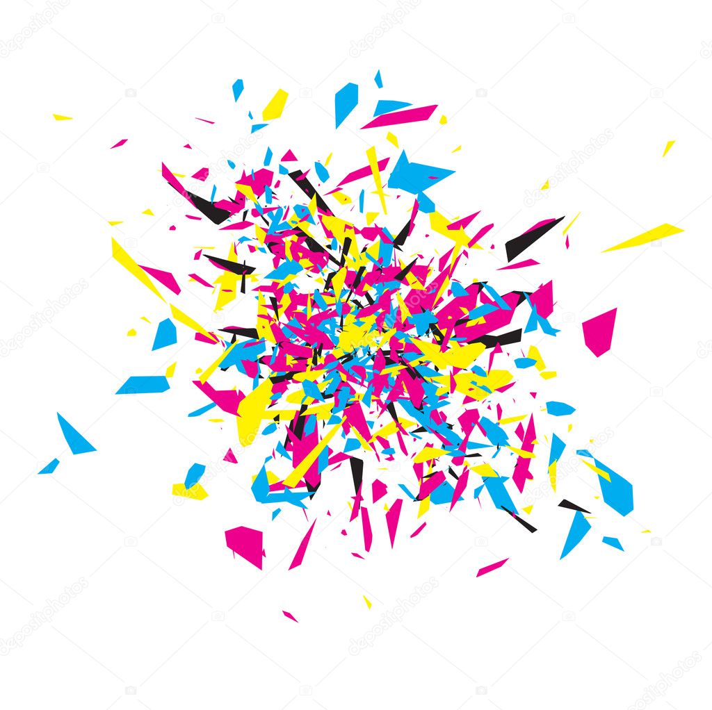 CMYK Abstract Explosion — Stock Vector © S_Razvodovskij #49648019