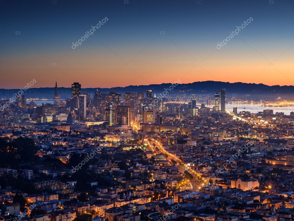 San Francisco skyline after sunset — Stock Photo © dell640 #41367255